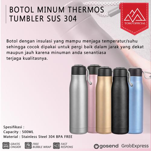 Jual BOTOL AIR MINUM TUMBLER SPORT 500ML STAINLESS STEEL INSULATED ...