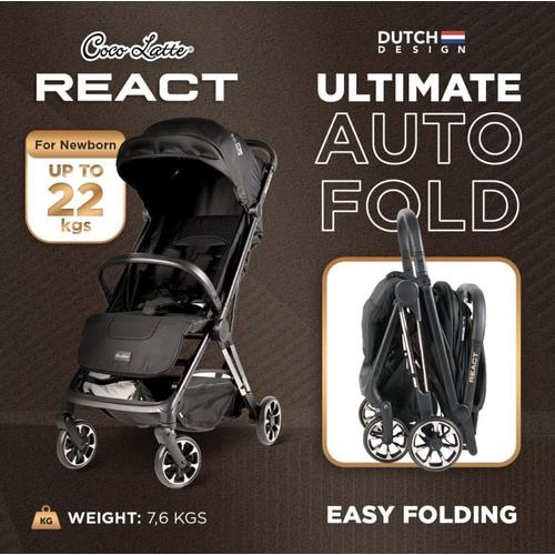 Jual Stroller Autofold Cocolatte React / Kereta Dorong Bayi - Black Rosegold - Jakarta Timur ...