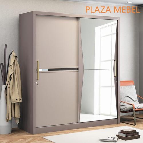 Jual Lemari Pakaian SLIDING Volare Cermin Besar ( 2 Meter ) Beige ...