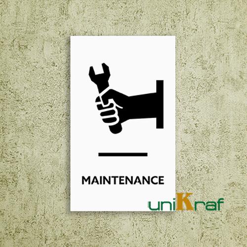 Jual Papan Sign Akrilik Kantor Maintenance - Acrylic Office Room Sign ...
