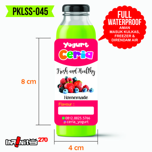 Jual Stiker Label Botol Minuman Kemasan Plastik Juice Jus Jamu PKLSS ...