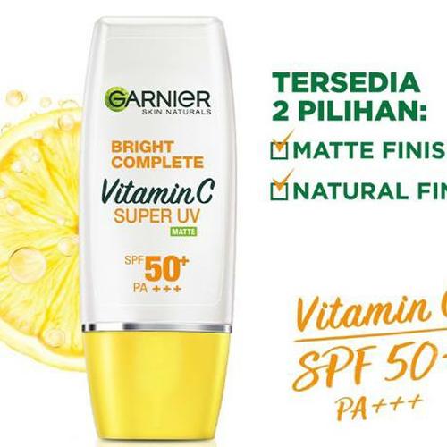 Jual Garnier Sunscreen Super Uv Bright Complete Matte || Natural Finish ...