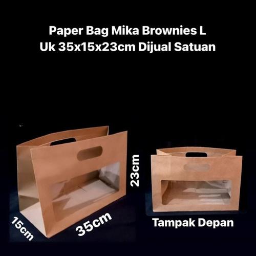 Jual Paper Bag Jendela Mika Packaging Hampers Paperbag Muat Toples 500 ...