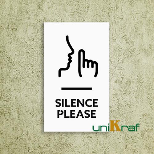Jual Papan Sign Akrilik Harap Tenang - Acrylic Sign Board Silence ...