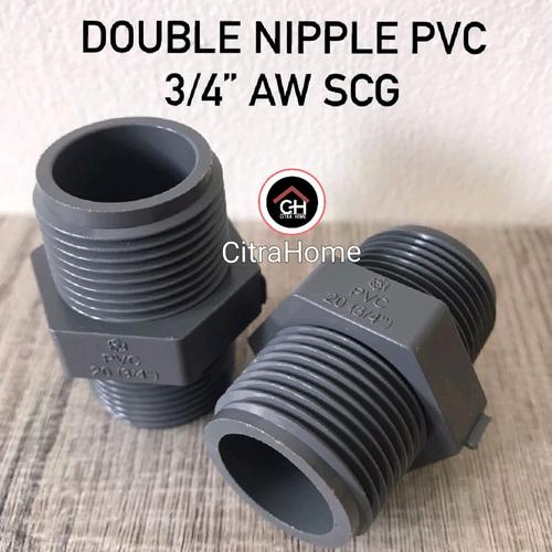 Jual Double Nipple PVC 3/4" AW SCG - Kota Bandung - Cassie88 | Tokopedia