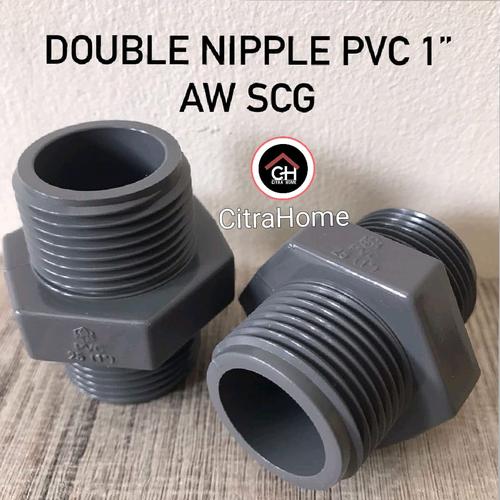 Promo Double Nipple PVC 1" AW SCG - Kota Bandung - CitraHome | Tokopedia