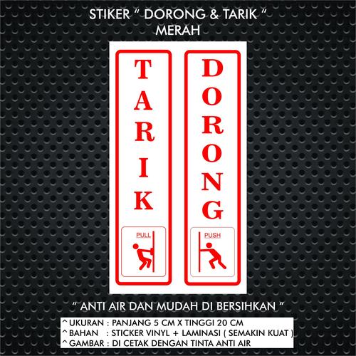 Jual stiker tarik dorong pintu push pull stiker pintu tarik dorong ...