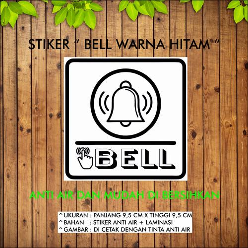 Jual stiker bell rumah glossy sticker ada bel sticker bell rumah tekan ...