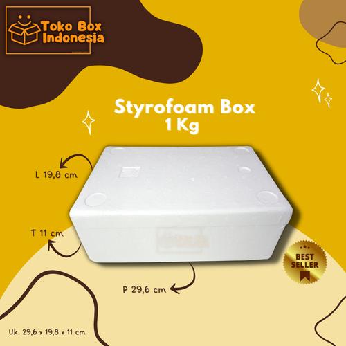 Jual Styrofoam Box 1kg / Sterofoam Box Kecil/ Sterofoam Packaging Ikan ...