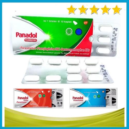 Jual Panadol Hijau Merah & Biru Untuk Panas Demam Pusing Panadol Flu ...
