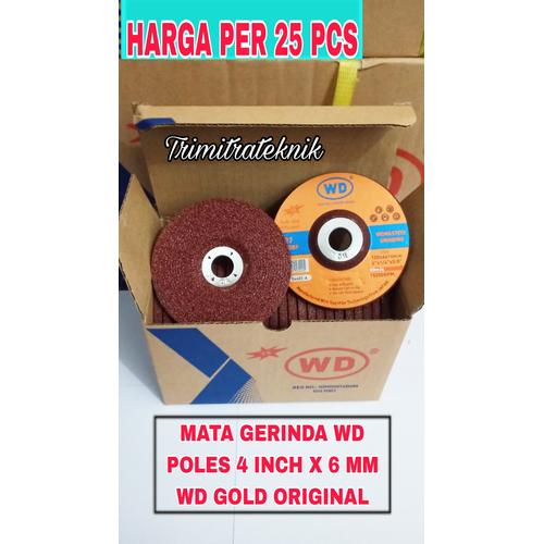 Jual HARGA PER 25 PCS BATU POLES WD GOLD 4 INCH WD GRINDING WHEEL - Kab. Tangerang - Tri Mitra ...