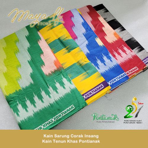 Jual Kain Sarung Corak Insang / Kain Tenun Khas Pontianak - Motif 1 ...