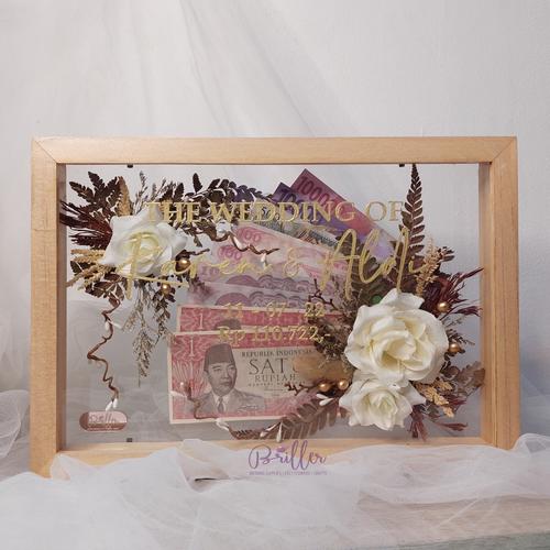 Jual Mahar Frame Rustic/Mahar Pernikahan Logam Mulia dan Uang - Liliane - transparan - Kab ...