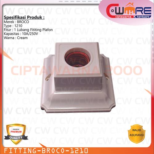 Jual Fitting Lampu Plafon Listrik Persegi 1210 - BROCO - Kota Palembang ...