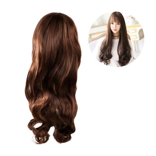 Jual Wig Rambut Palsu Cewek Wanita Model Wavy Panjang 65 cm - Dark ...