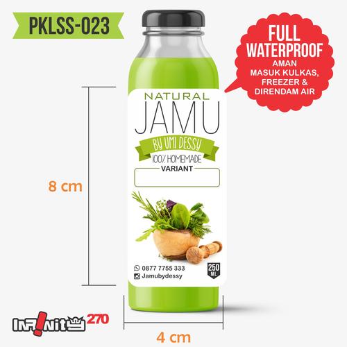 Jual Stiker Label Botol Minuman Kemasan Plastik Juice Jus Jamu PKLSS ...
