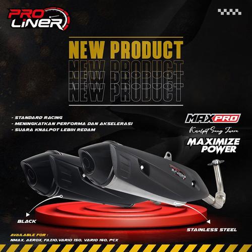 Promo NEW! KNALPOT RACING PROLINER MAXPRO PCX 150 MAX PRO - Hitam Cicil ...