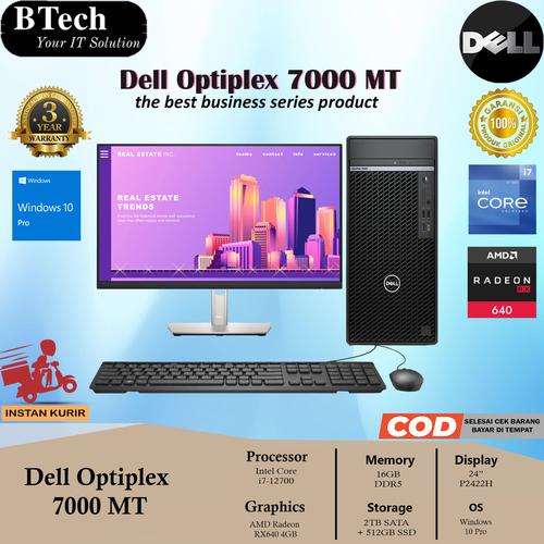 Jual Dell Optiplex 7000 MT Core i7-12700 16GB 2TB+512GB SSD VGA 4GB ...