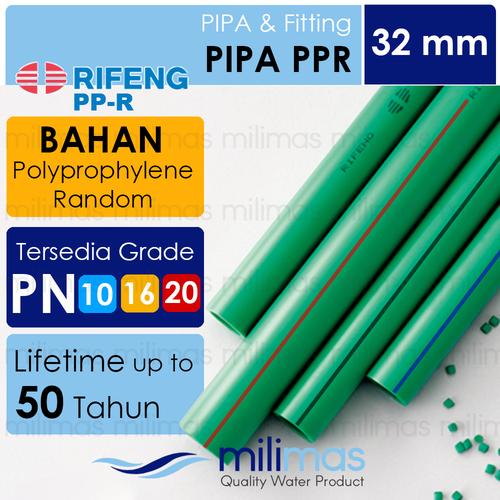 Jual RIFENG - Pipa PPR 32 mm- 1" - Pipa Air Panas Polyprohylene - Green ...