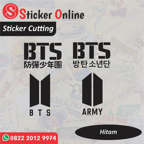 Jual Stiker BTS 1 Set | Sticker Cutting BTS 1 Set - Hitam - Kab. Kendal ...