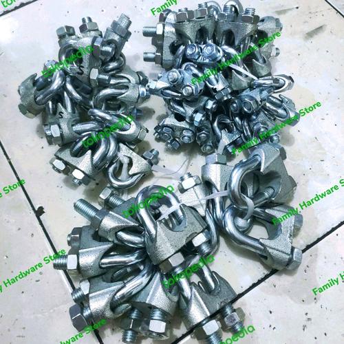 Jual KLEM KABEL SELING SLING BESI GALVANIS CLAMP 5 6 8 13 20 - 38 MM ...