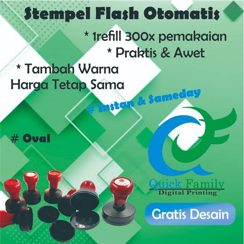 Jual Stempel Custom Oval | Stempel otomatis flash | Stempel Refill - 1 ...