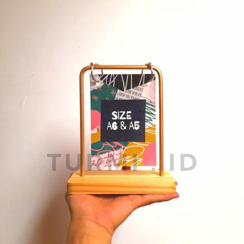Jual Tempat Menu Holder Menu / Nomor meja / stand menu kayu / tent card ...