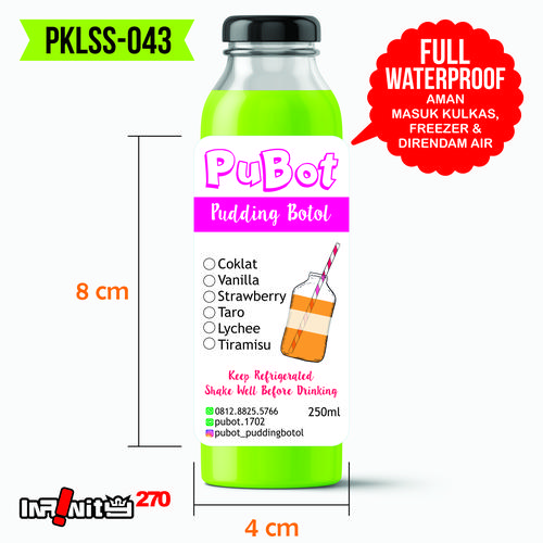 Jual Stiker Label Botol Minuman Kemasan Plastik Juice Jus Jamu PKLSS ...