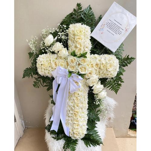 Jual Bunga Salib Cross Flower Duka Cita Funeral Dekorasi Ucapan Bunga ...
