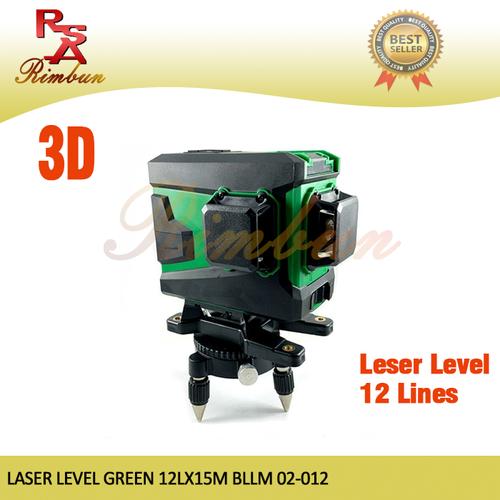 Jual Laser level 3D 12 Garis Hijau Otomatis Garis Vertikal dan ...