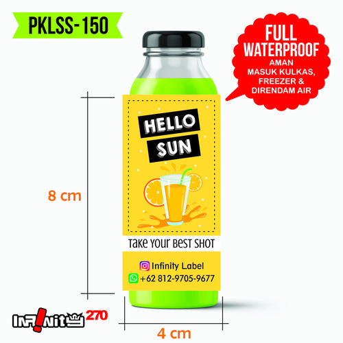 Jual Stiker Label Botol Minuman Kemasan Plastik Juice Jus Jamu PKLSS ...