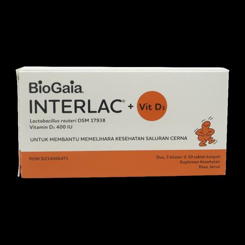 Jual Interlac Probiotic Tablet + Vit D3 30Tablet JERUK - Kab. Tangerang ...