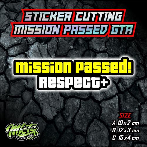 Jual STICKER MISSION PASSED RESPECT GTA - Kab. Pati - MKTCSTICKERART ...