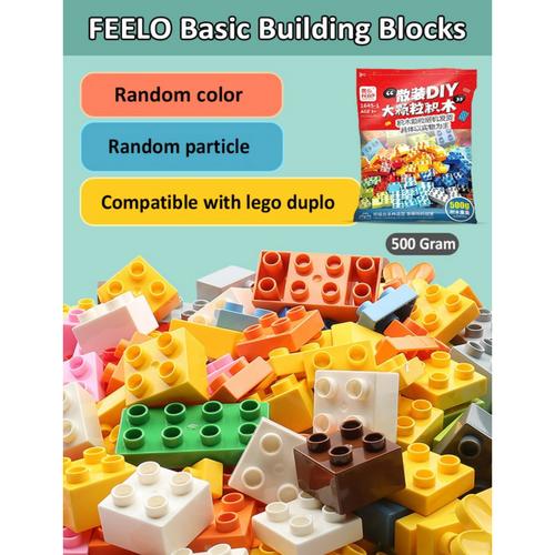 Jual Feelo building blocks compatible with lego duplo - slide blocks ...