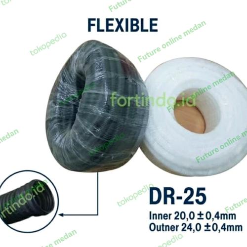 Jual SELANG FLEKSIBLE PELINDUNG KABEL FLEXIBLE CONDUIT PVC DR-16 / 20 ...