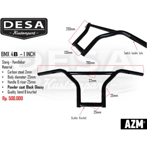Jual Stang Custom Stang Motor Stang Harley Stang HD Stang 1 inch BMX 4B ...