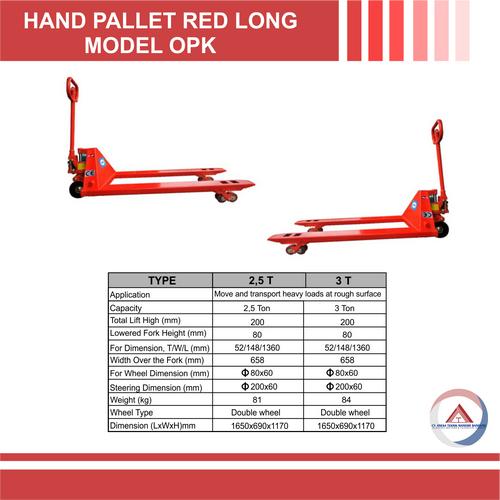 Jual HAND PALLET MATSUKO HYDRAULIC RED LONG MODEL OPK / ALAT ANGKUT ...