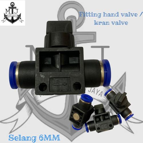 Jual FITTING HAND VALVE / KRAN VALVE PNEUMATIC SELANG 6MM - Jakarta ...