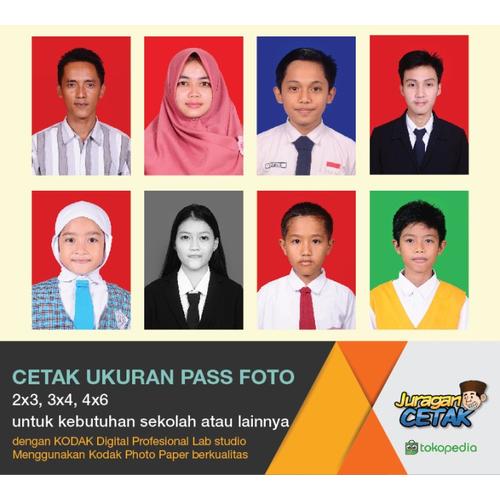 Jual Cetak pas Foto pas Photo ukuran 2x3 3x4 4x6 KODAK+ crop + nama ...