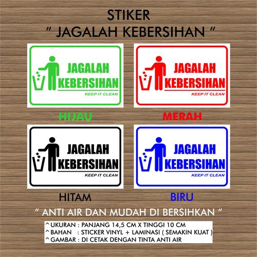 Jual stiker jagalah kebersihan sticker dilarang buang sampah ...