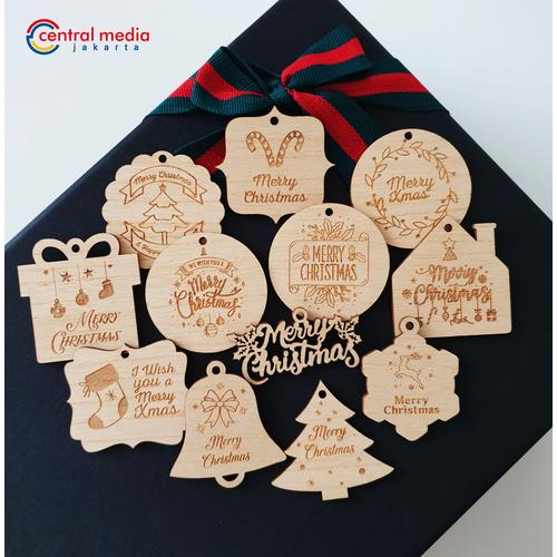 Jual Christmas Wooden Hampers Hang Tag Natal Kayu Hiasan Hampers Natal ...