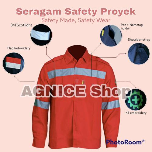 Jual Wearpack Safety Lengan Panjang Baju Seragam Kerja Pabrik Proyek ...