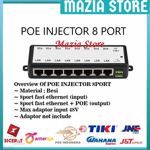 Jual POE INJECTOR 8 PORT/ 16 PORT/ 24 PORT - 8 PORT - Jakarta Pusat ...