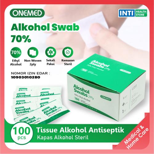 Jual ONEMED | Alkohol Swab 70% | Tissue / Tisu Antiseptik | Kapas ...
