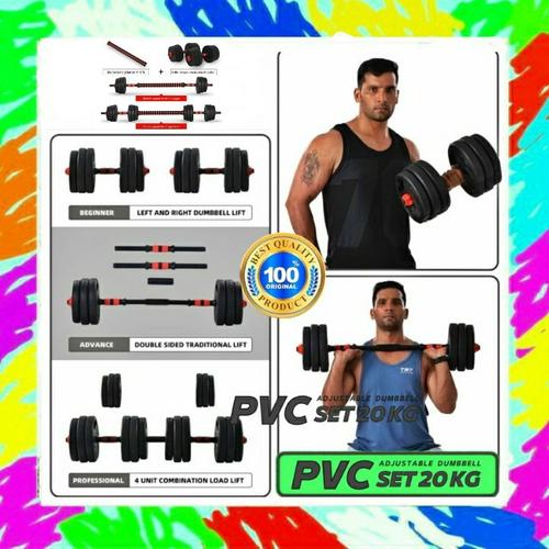 Jual barbel set 20kg pvc/dumbbell set 20kg pvc/dambell set 20kg pvc ...