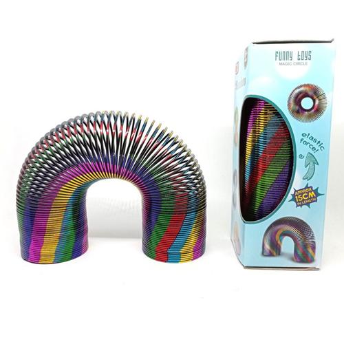 Jual LONG SLINKY TOYS RAINBOW COLOR mainan anak per fidget warna spring ...