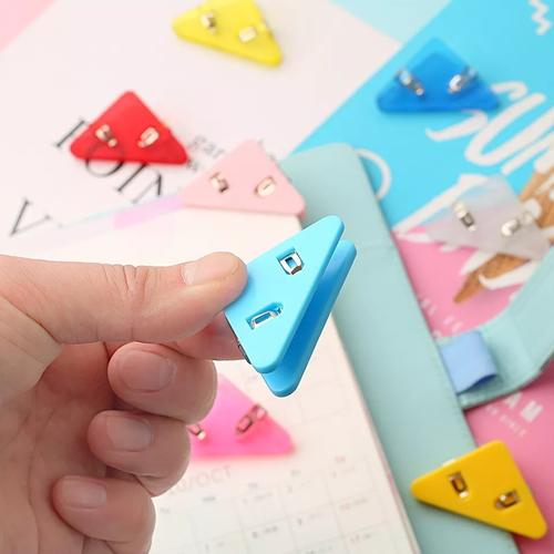 Jual Klip Organizer Kertas Corner Clamp Buku Catatan Segitiga Klip ...