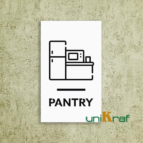Jual Papan Sign Akrilik Ruang Pantry - Acrylic Room Sign Board - Putih ...