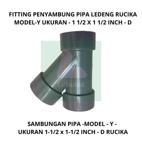 Jual PENYAMBUNG PIPA LEDENG AIR MODEL-Y UKURAN - 1 1/2 X 1 1/2 INCH - D ...