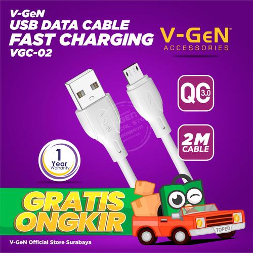 Jual Kabel Data MicroUSB V-GeN VGC-02 Fast Charging QC3.0 3A 2 Meter ...